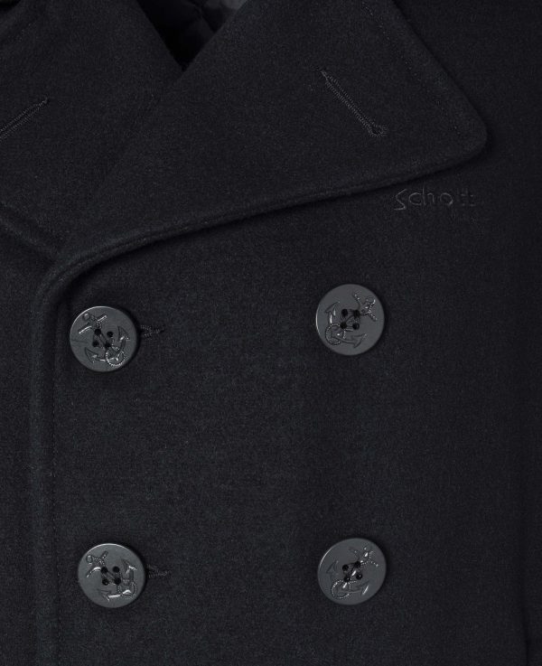 Schott NYC Iconic U.S. Navy Peacoat Made In USA Navy - IconsHeritage